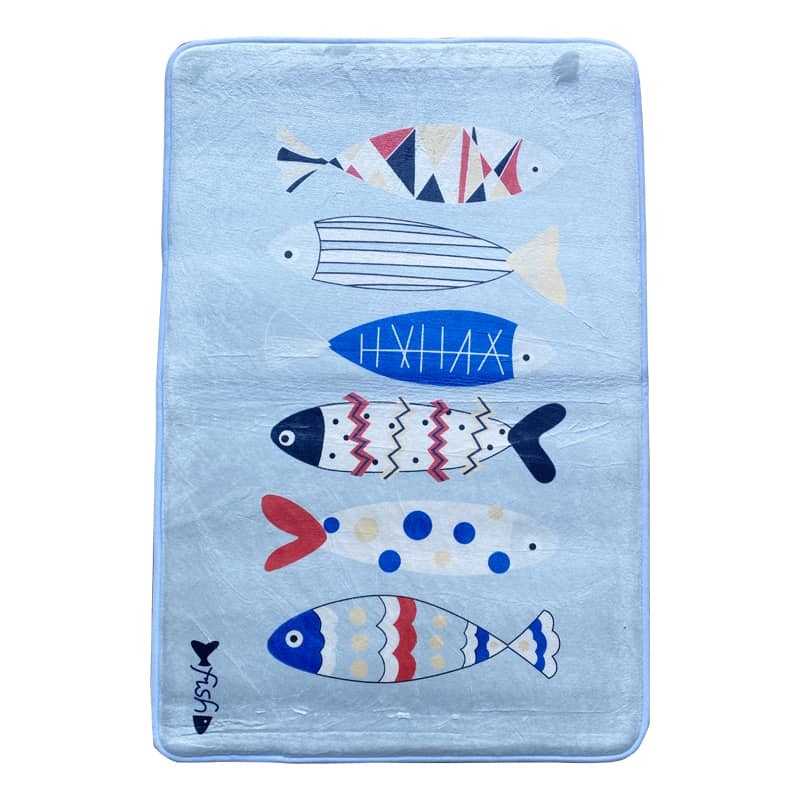 Tapis pour enfants "Poissons quinconce" - 60x90 cm
